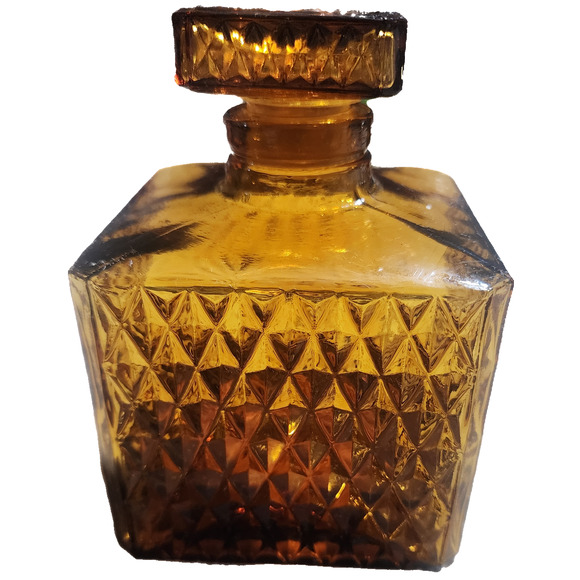 & Other Stories | Kitchen | Vintage Amber Glass Diamond Cut Decanters ...